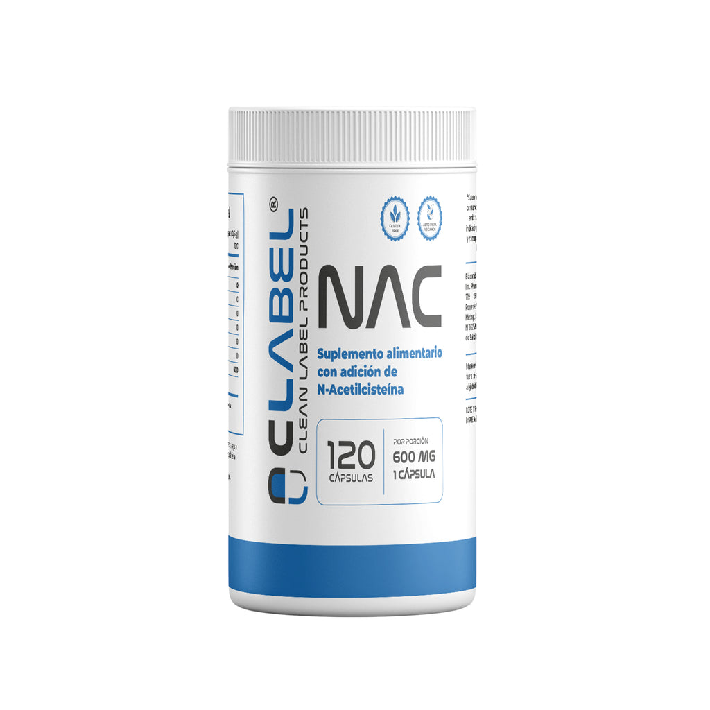N Acetilcisteína - NAC 600mg 120 cápsulas – Clean Label